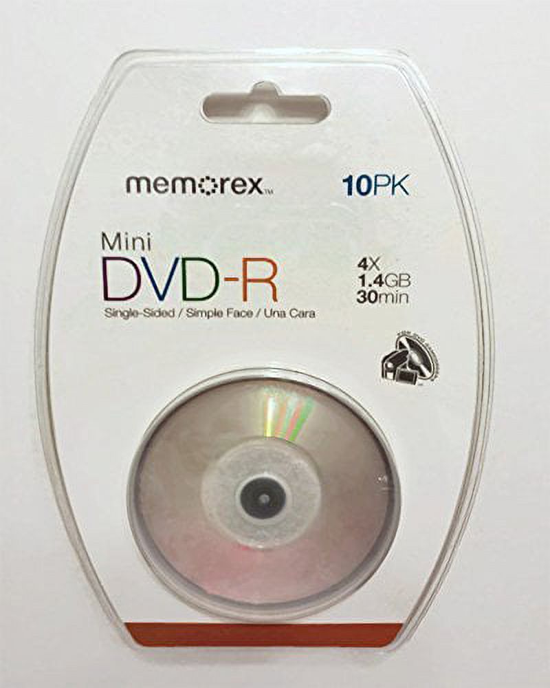 Memorex 1.4GB Mini DVD-R Media, 10 pack - Walmart.com