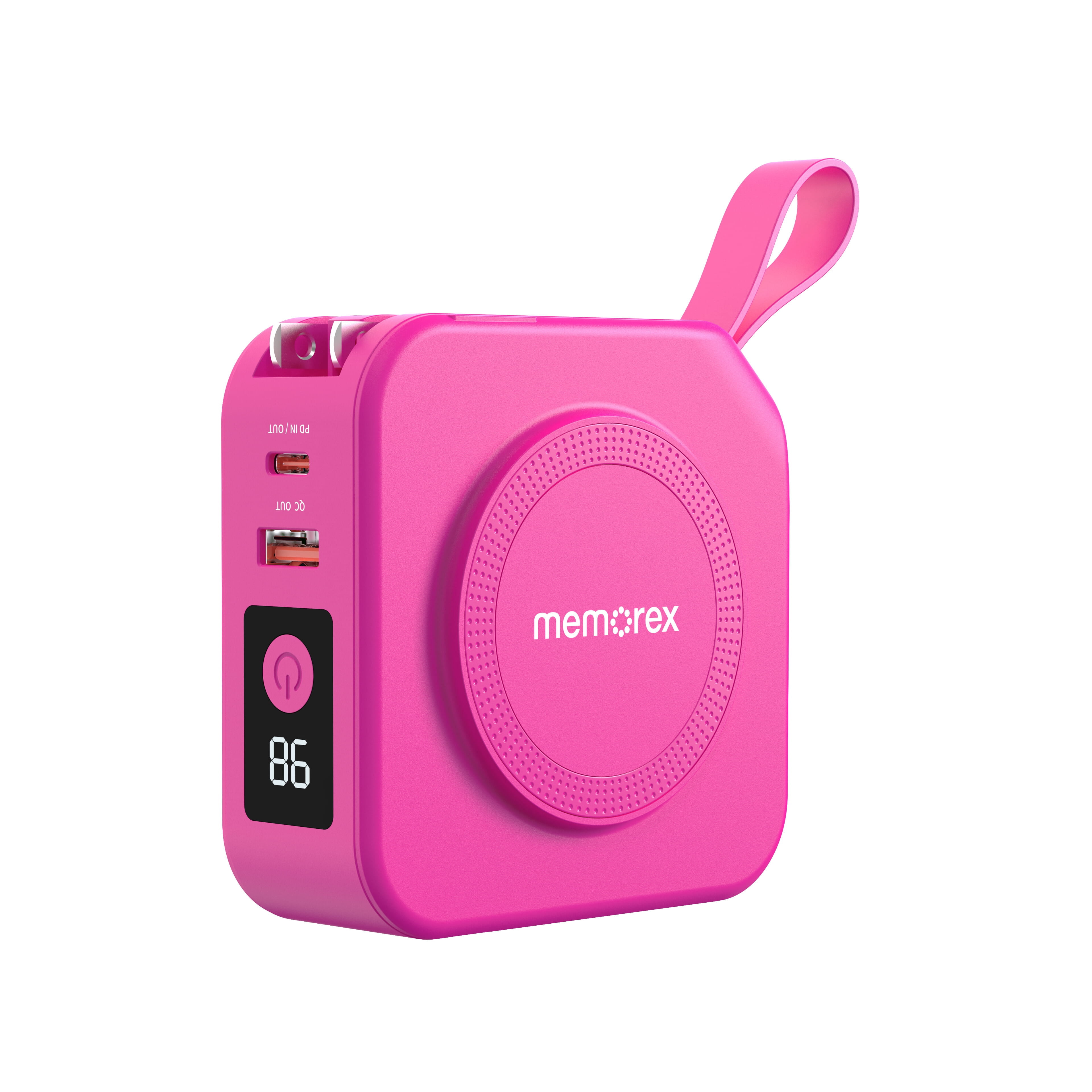 Memorex 5-in-1 Travel Power Bank | MX-PB10K(P) | 10,000mAh with Built ...