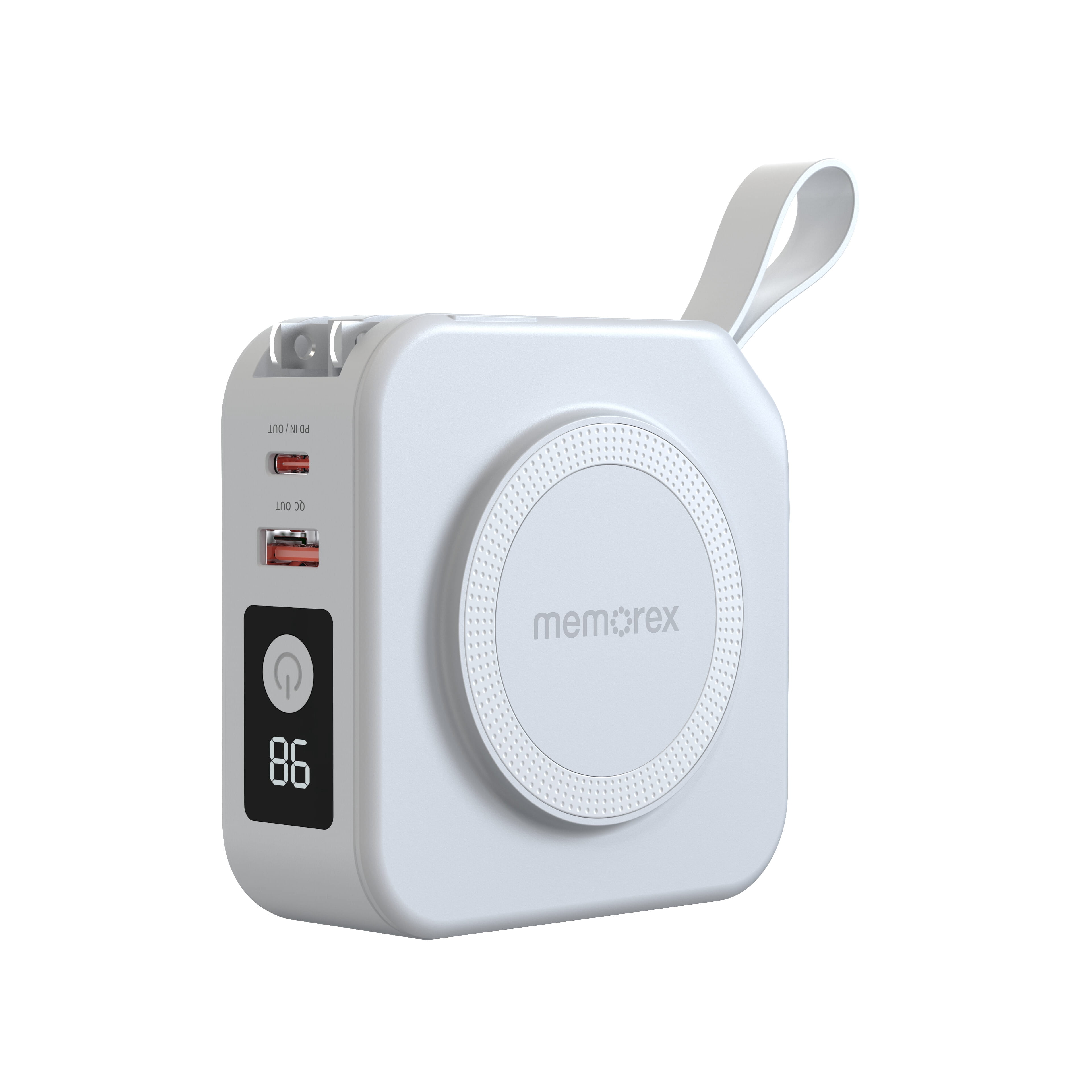 Memorex 5-in-1 Travel Power Bank | MX-PB10K(W) | 10,000mAh with Built ...