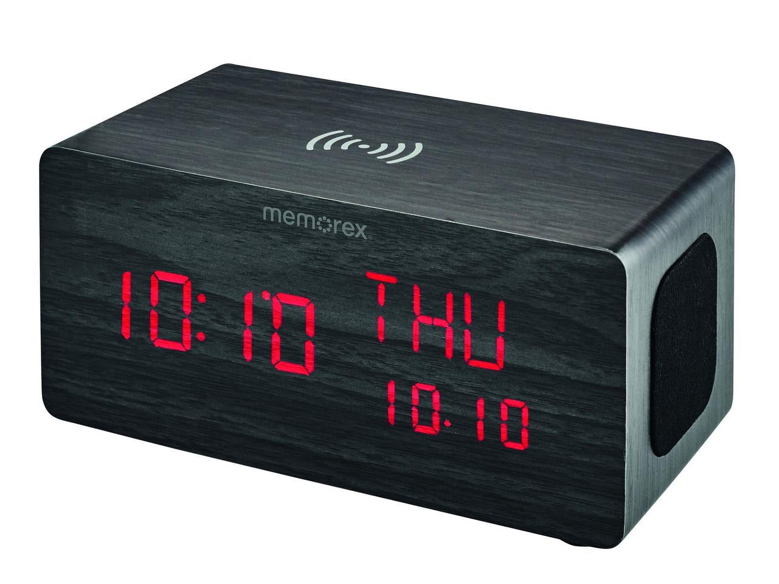 Memorex Bluetooth LED Alarm Clock With Fast Speed Wireless Charger ...
