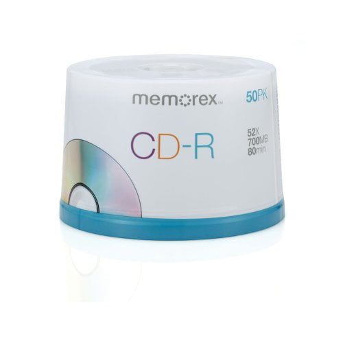 Memorex CD-R Discs, 700MB/80min, 52x, Spindle, Silver, 50/Pack ...