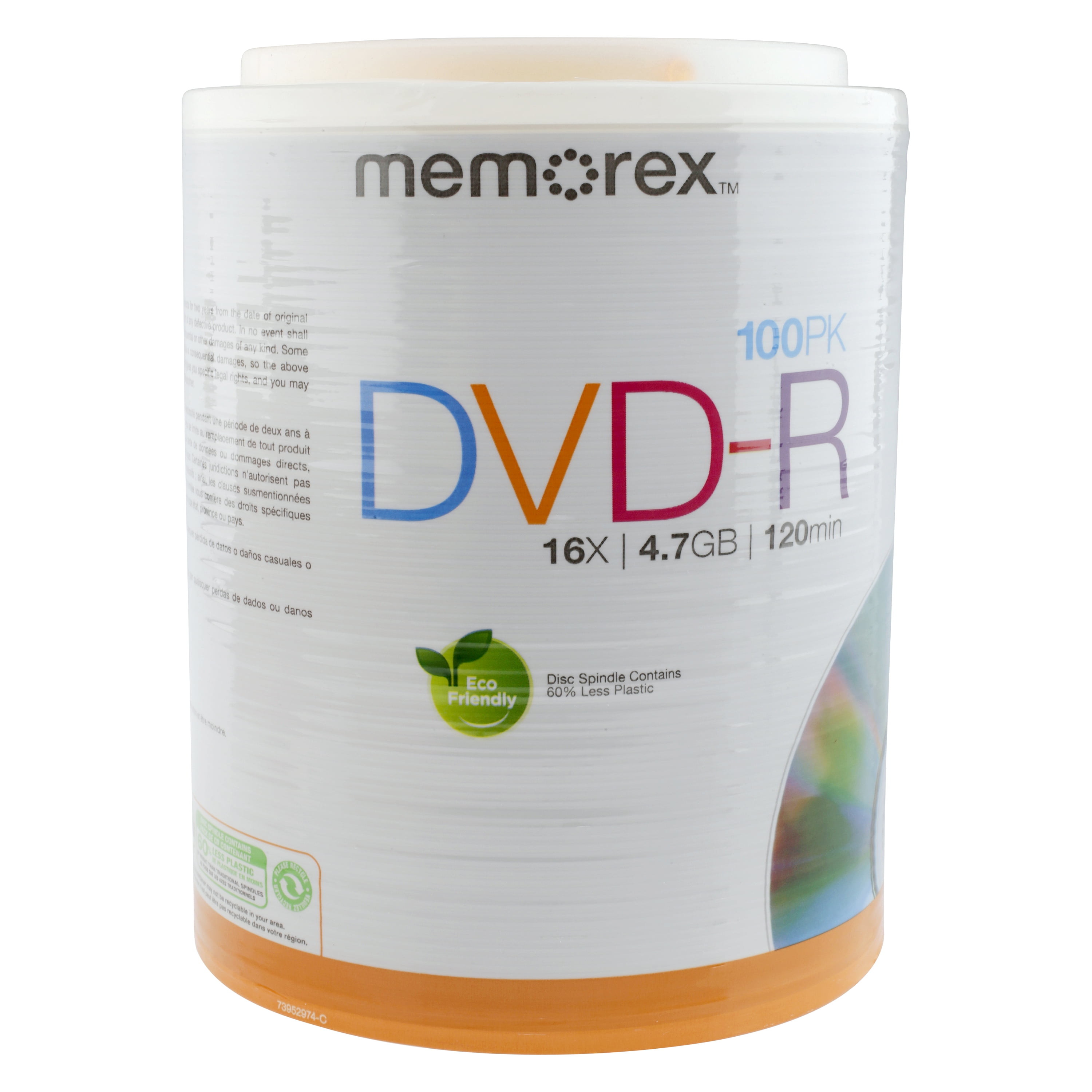 Memorex DVD-R Writeable 16X, 100 Pack - Walmart.com