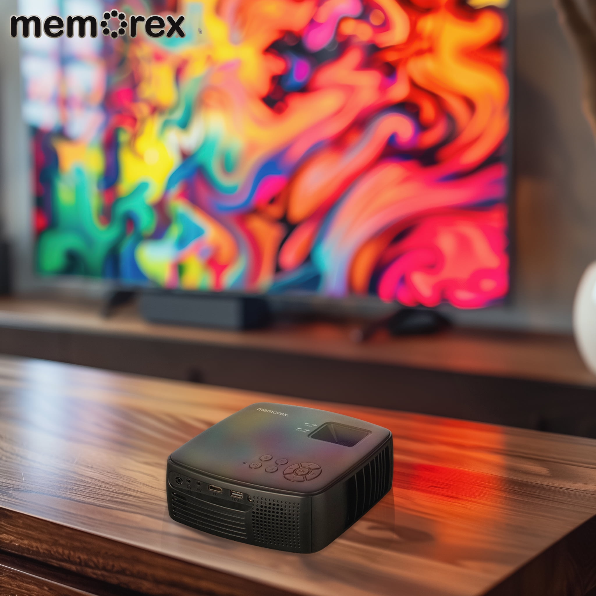 Memorex MX-PJS100 | 720P Bluetooth Projector with 100” Screen | HDMI ...