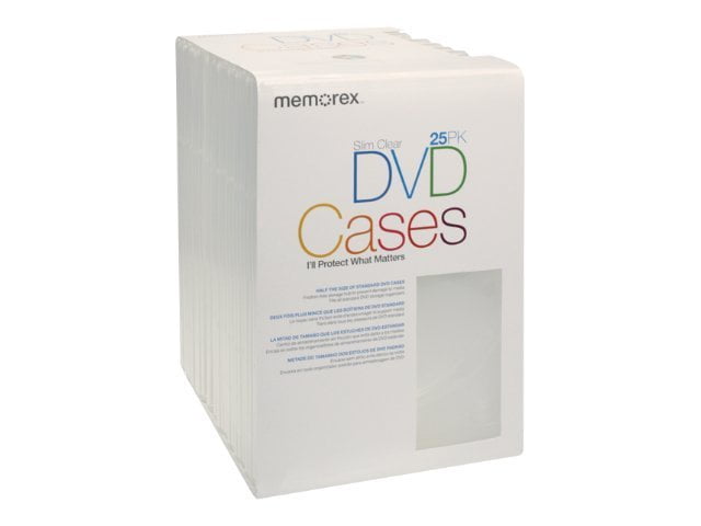 Memorex Slim Clear DVD Cases - Storage DVD slim jewel case - capacity ...