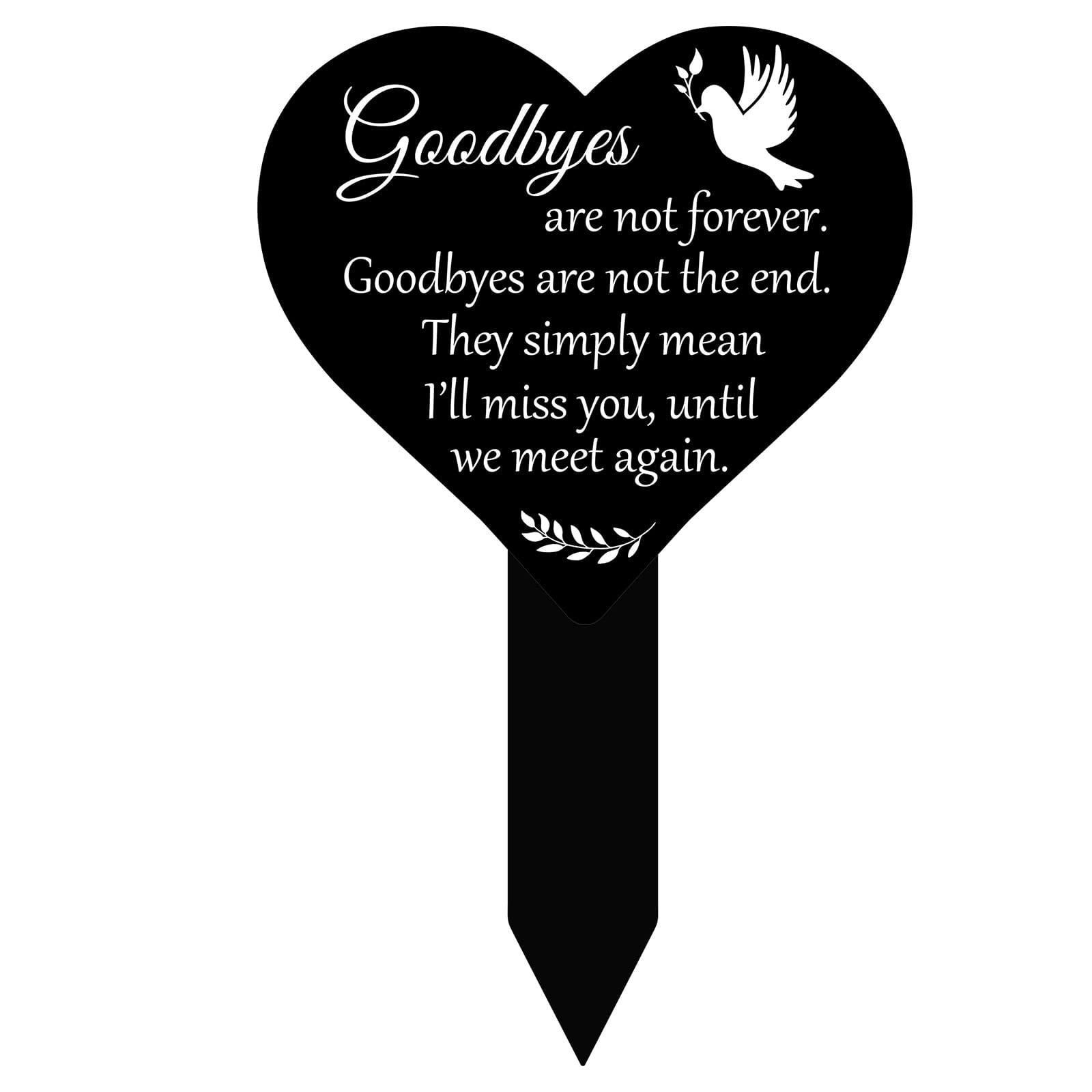 Memorial Acrylic Grave Markers Cemetery Garden Stake Memorial Plaque ...