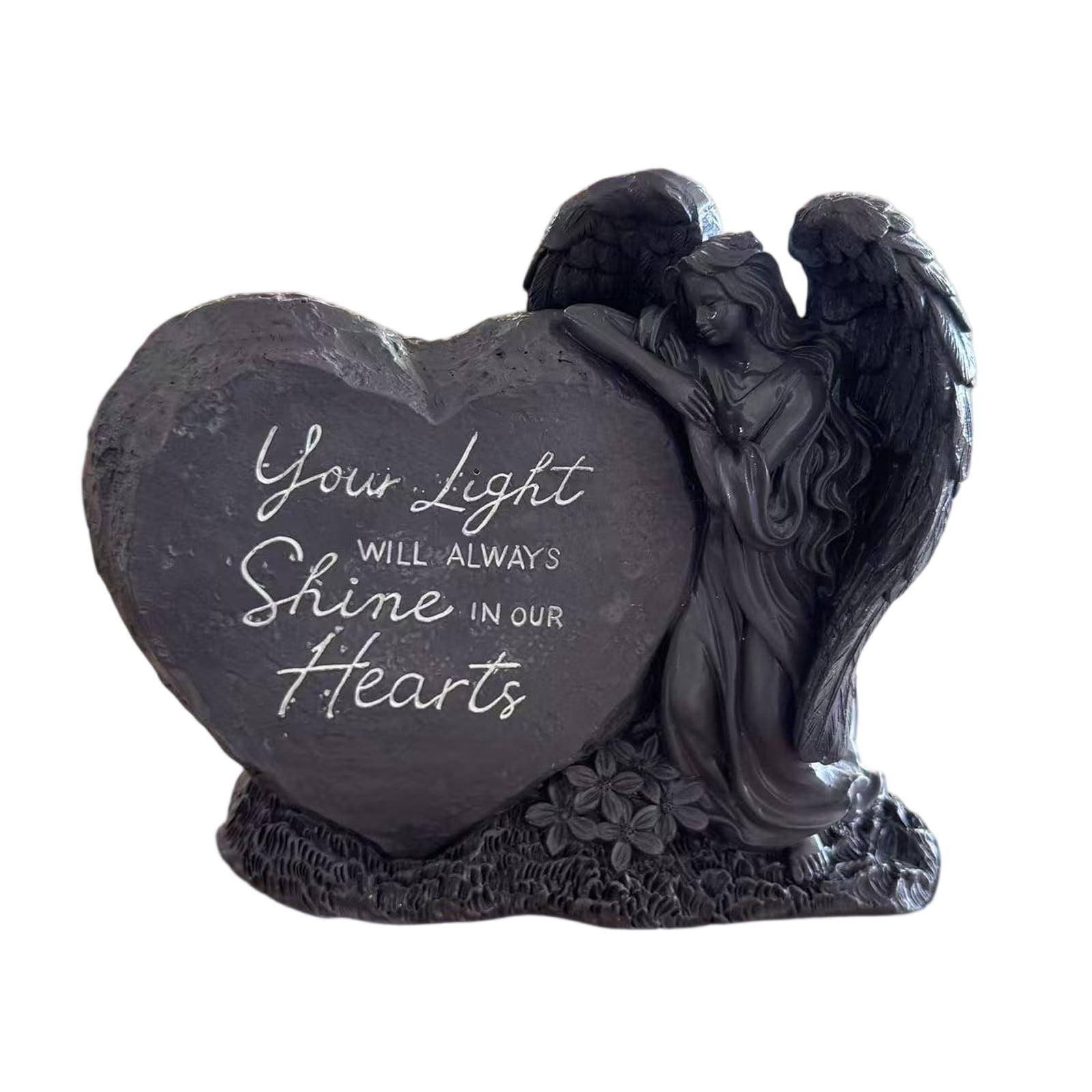 Memorial Angel Statue With Heart Inspirational Garden Ornament For ...