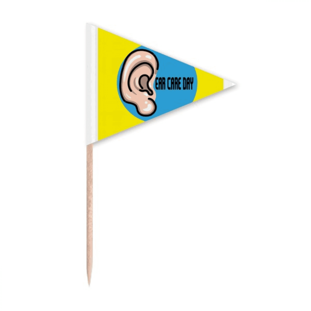 Memorial Anniversary Ear Care Protect Toothpick Triangle Cupcake ...