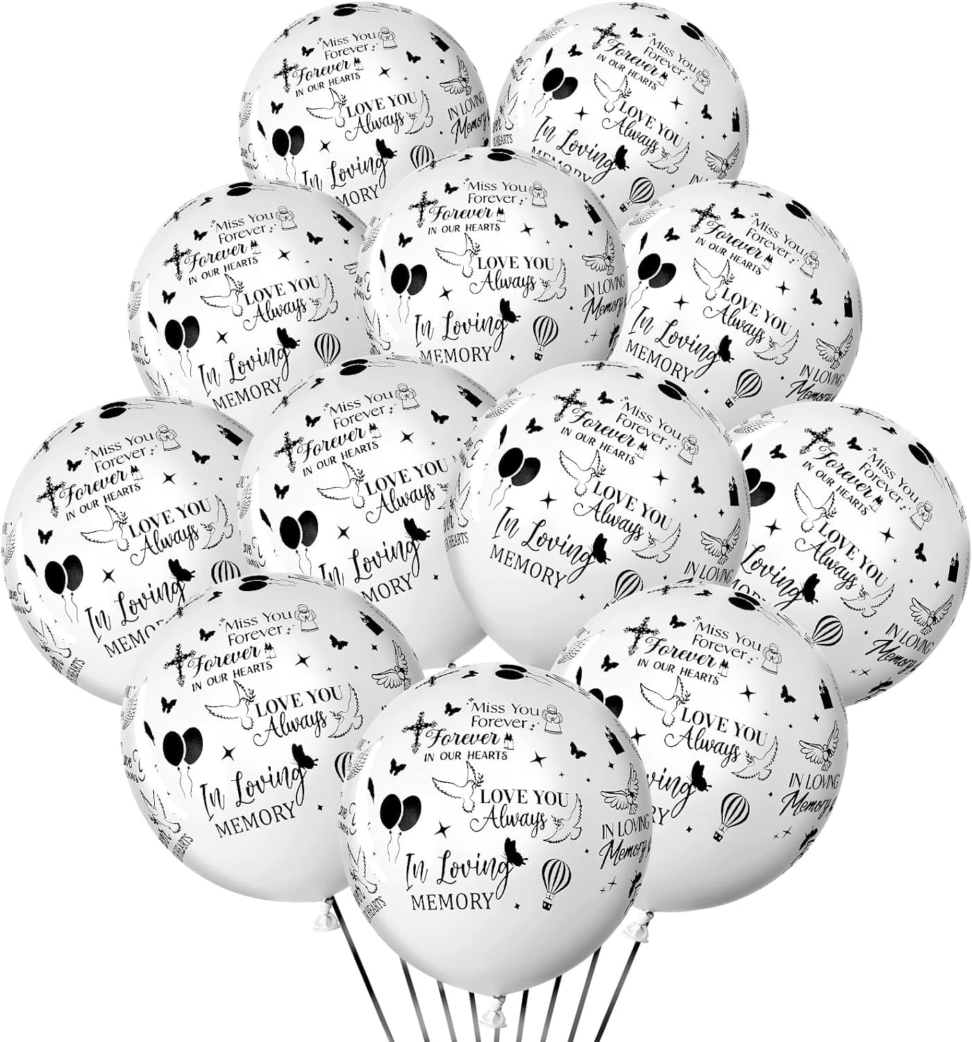 Loving Memory Balloons: Funeral Remembrance, Heavenly Birthday ...