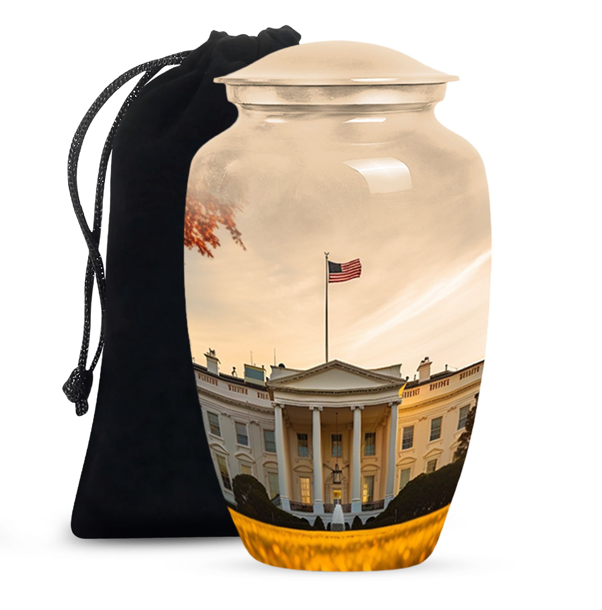 Memorial Brown New York City Urns For Human Ashes Adult Father Handcrafted - Funeral Large Urn ...