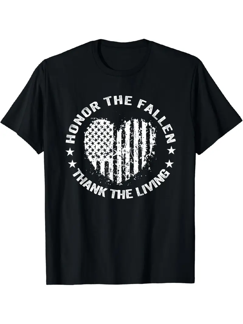 Memorial Day 100% Cotton T-Shirt to Commemorate The Fallen And Thank ...