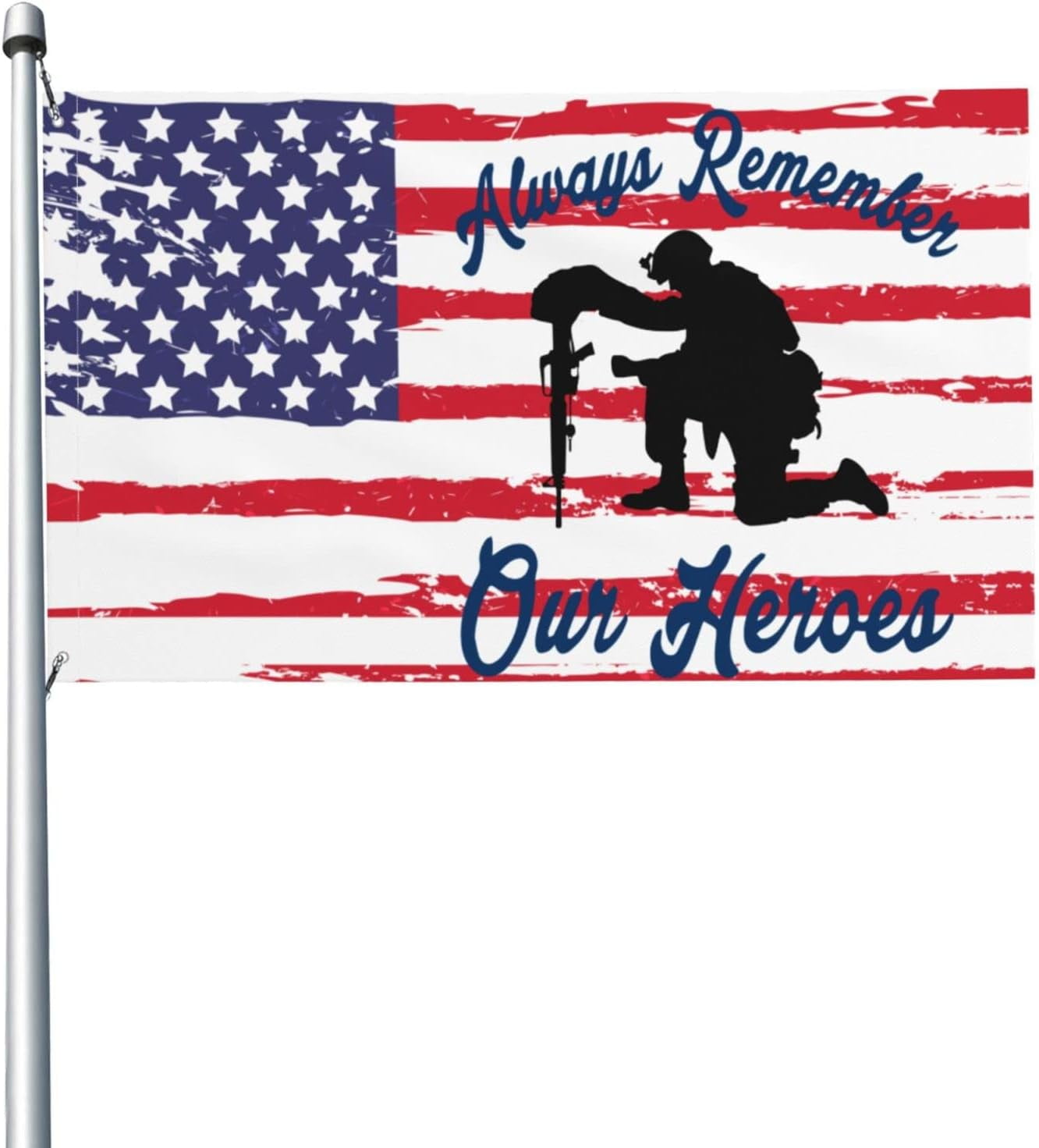 Memorial Day Always Remember Our - Vivid Color and Fade Proof - Garden ...