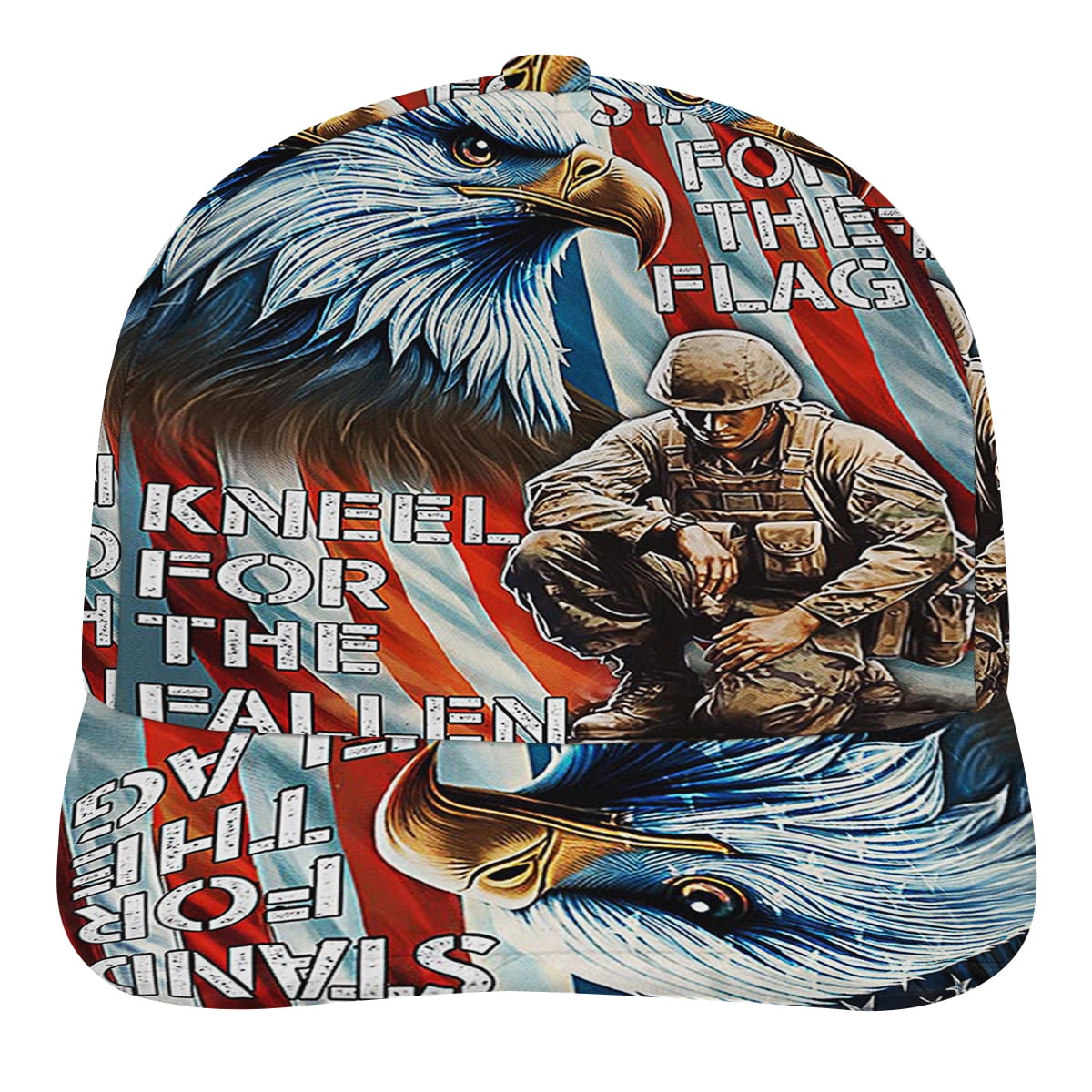 Memorial Day American flag Veterans Eagle Stnd For The Kneel For The ...