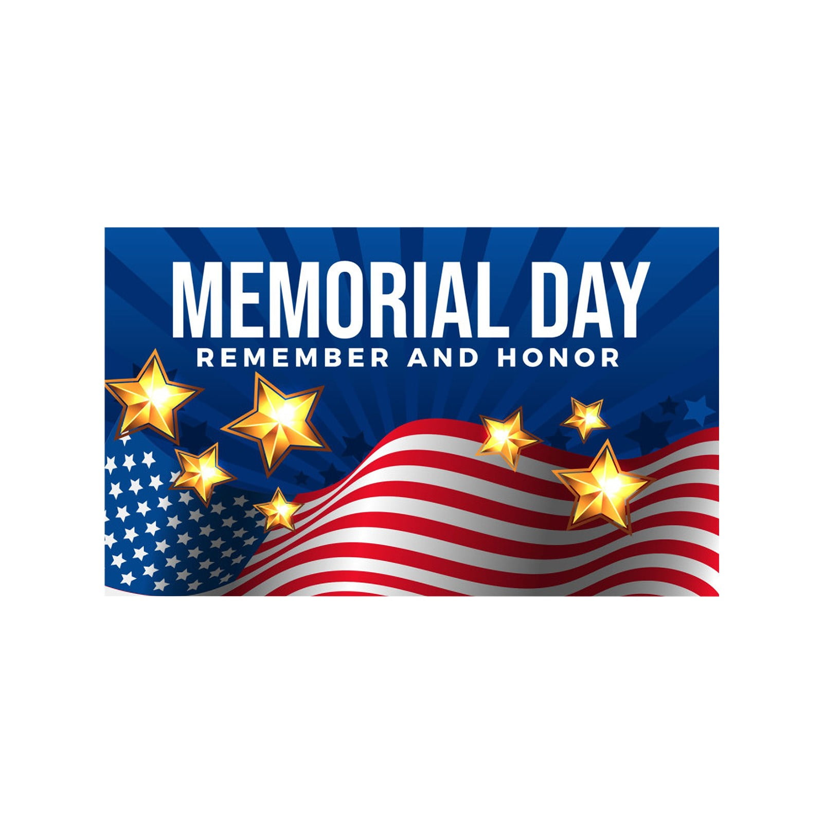 Memorial Day Backdrop Remember and Honor Banner Thank You Soldiers ...