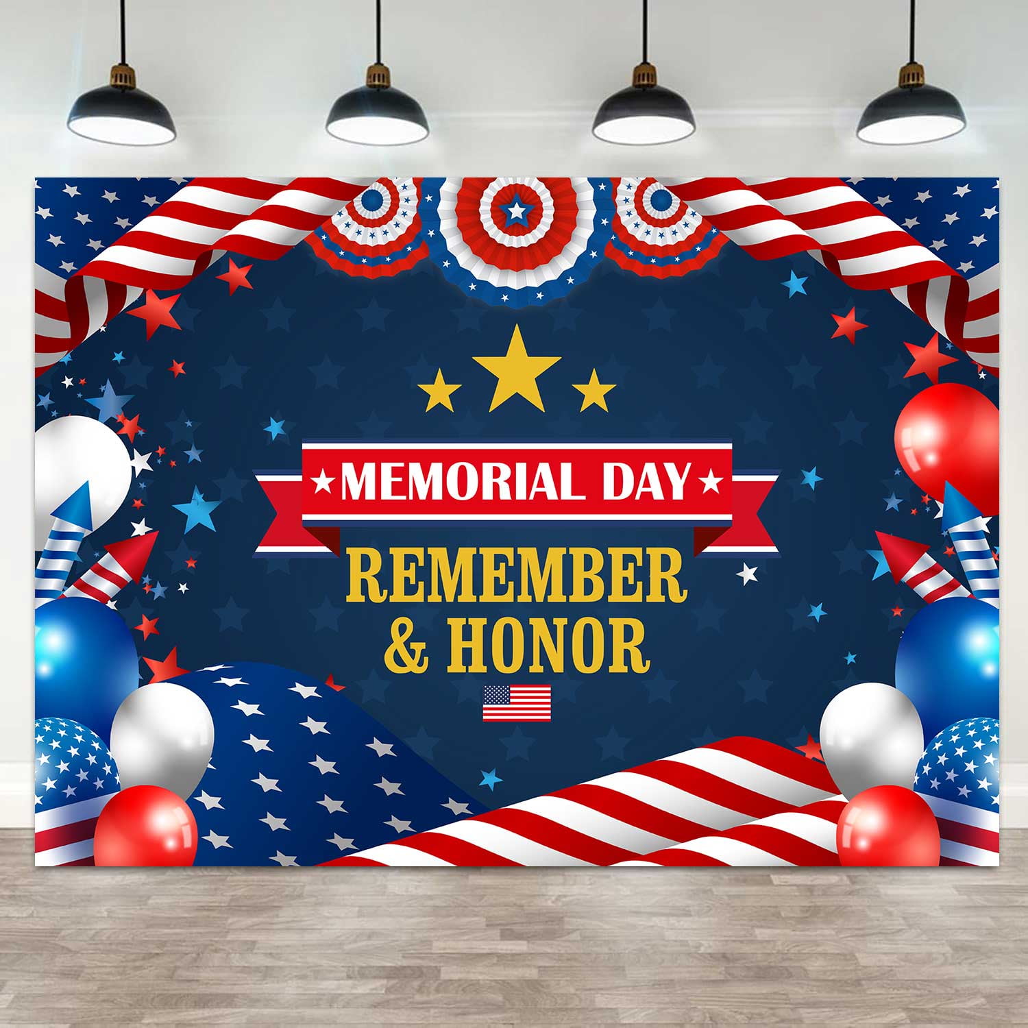 Memorial Day Backdrops for Photoshoot, Patriotic Thank You Veterans ...