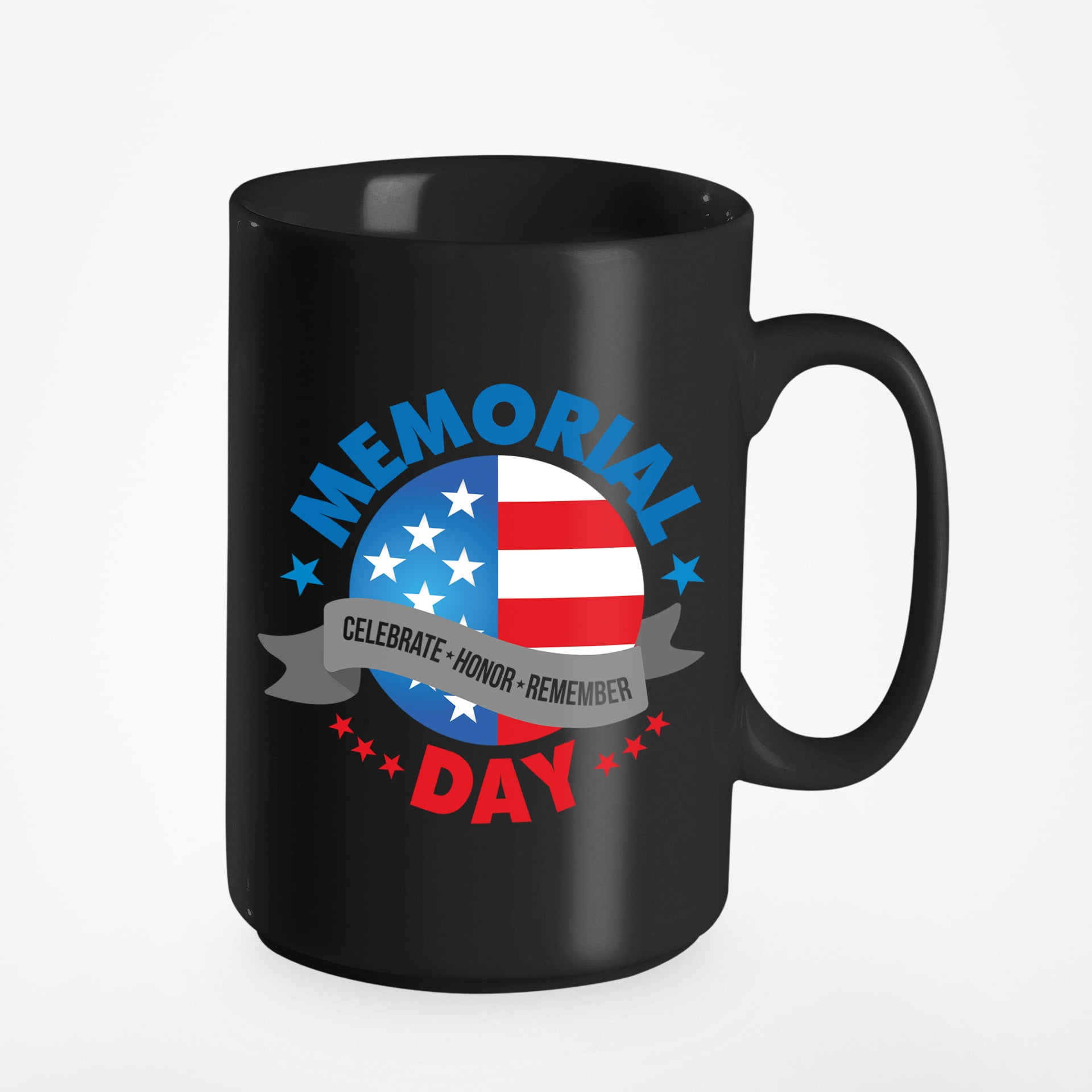Memorial Day, Celebrate Honor Remember with USA or American Flag, Black ...