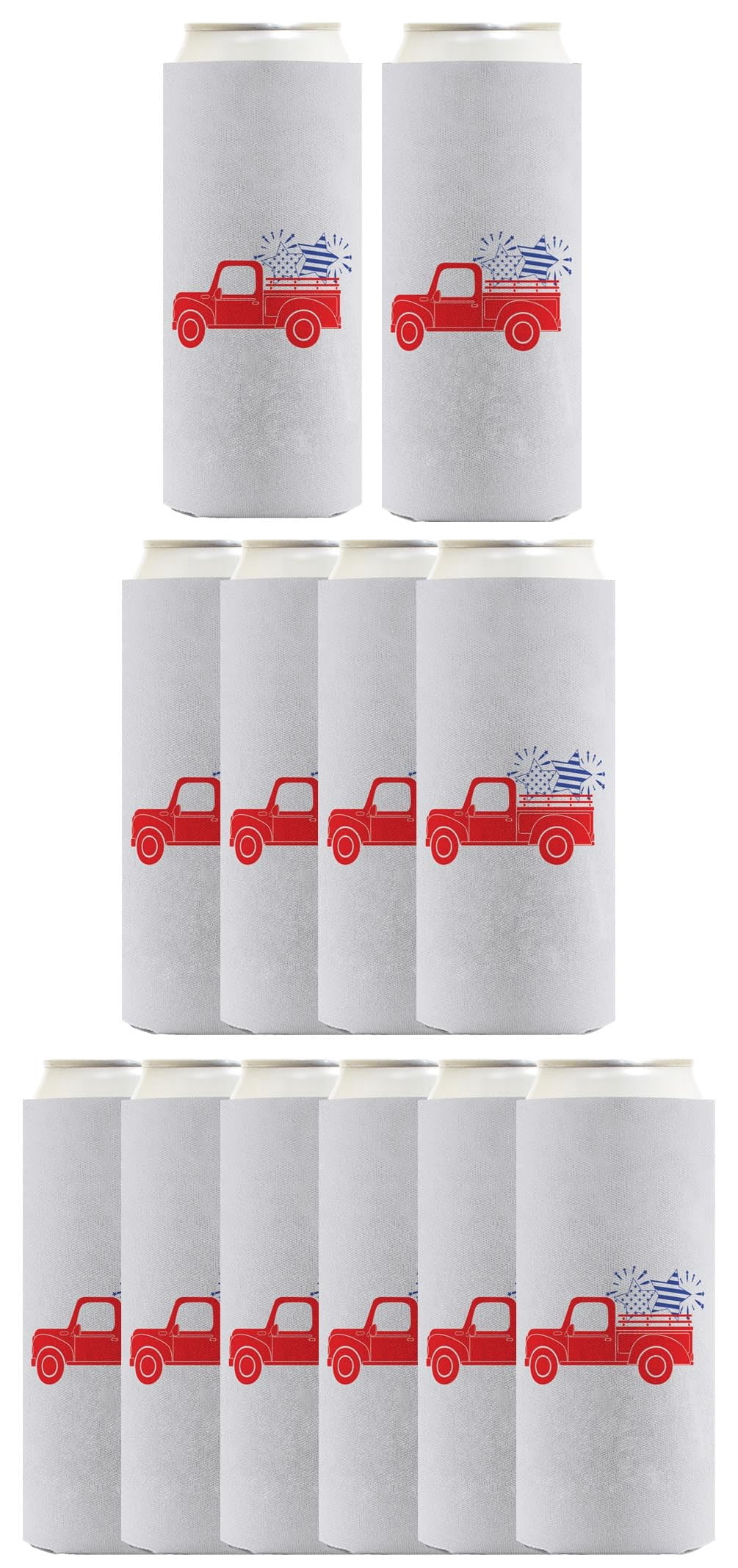 Memorial Day Cookout Favors Stars and Stripes Truck Light Blue 12-Pack ...