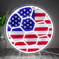 Memorial Day Decorations LED Neon Flag And Soccer Light Fixture ...