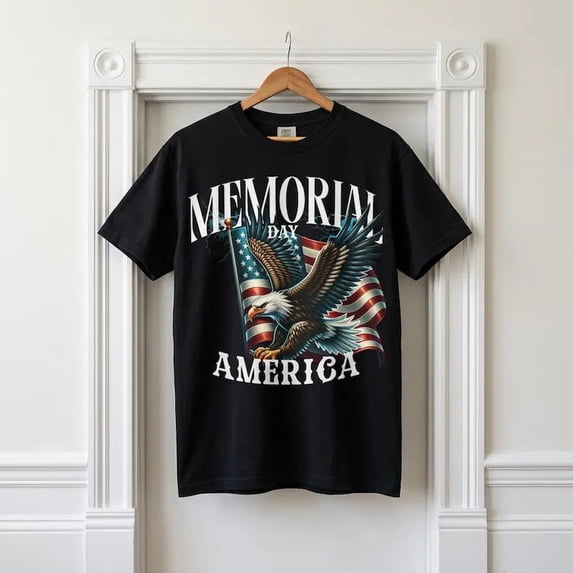 Memorial Day Eagle T-Shirt - Walmart.com