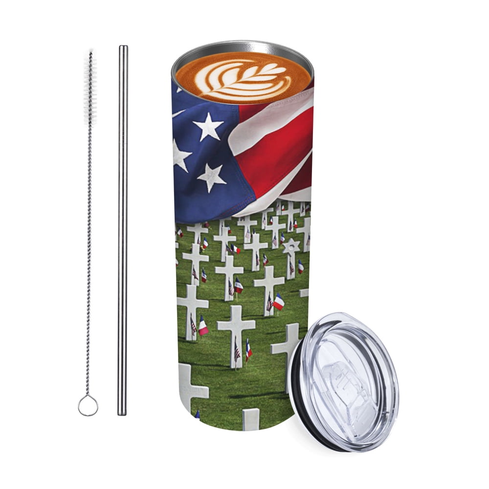 Memorial Day Field Of Crosses Memorial For Fallen Soldiers 20oz Coffee ...