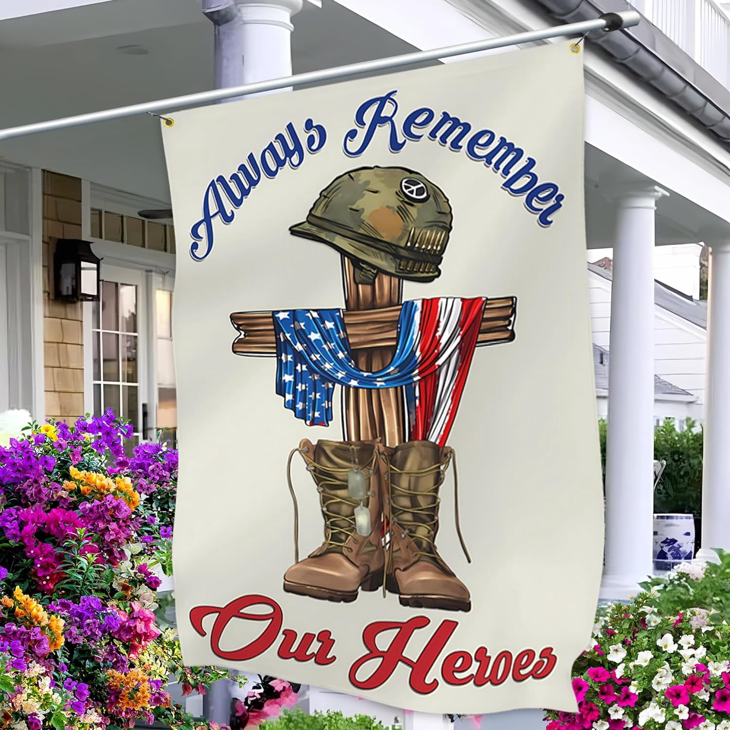 Memorial Day Flag Always Remember Our Heroes Flag 3x5 Ft for Outdoor ...