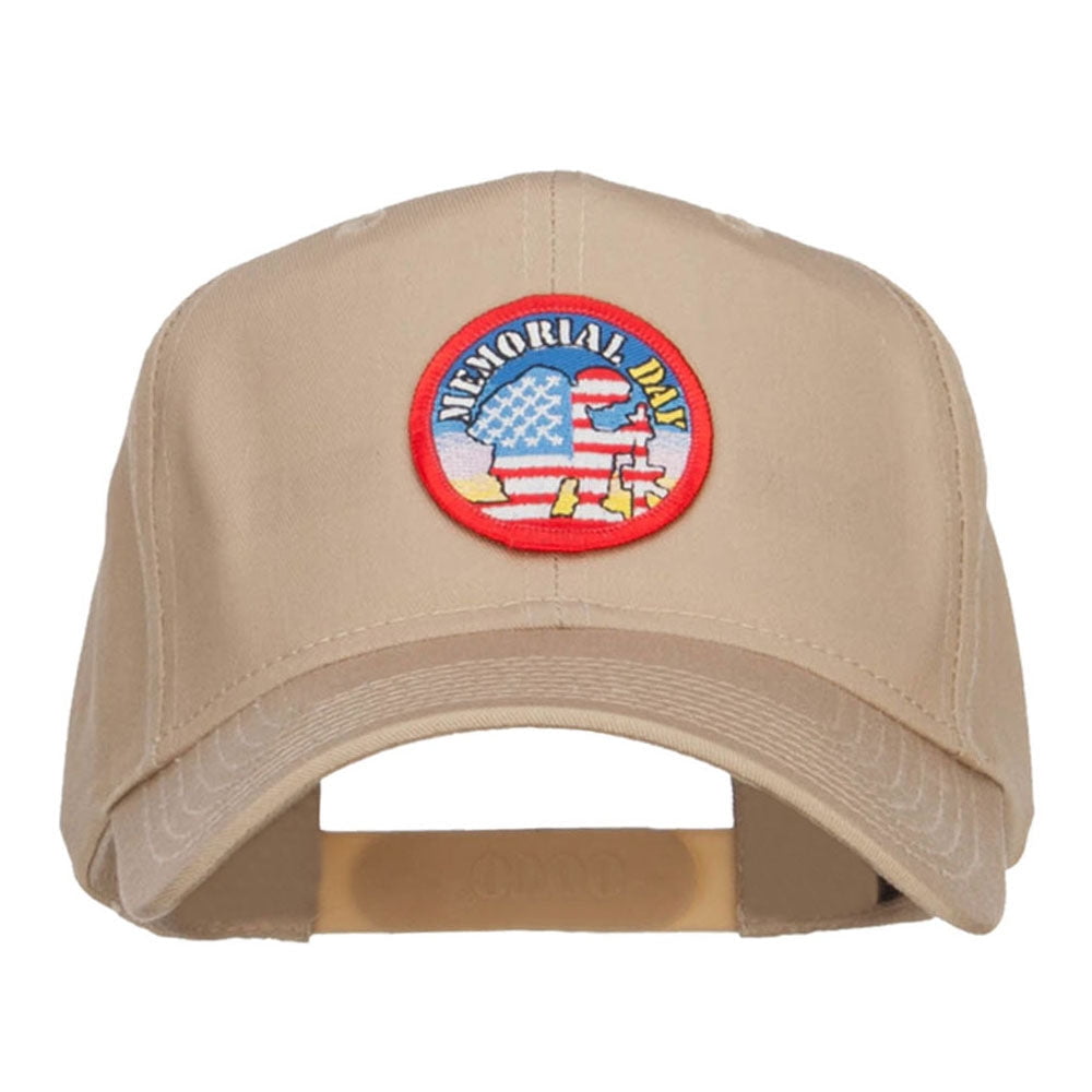 Memorial Day Flag Patched Cap - Khaki OSFM - Walmart.com
