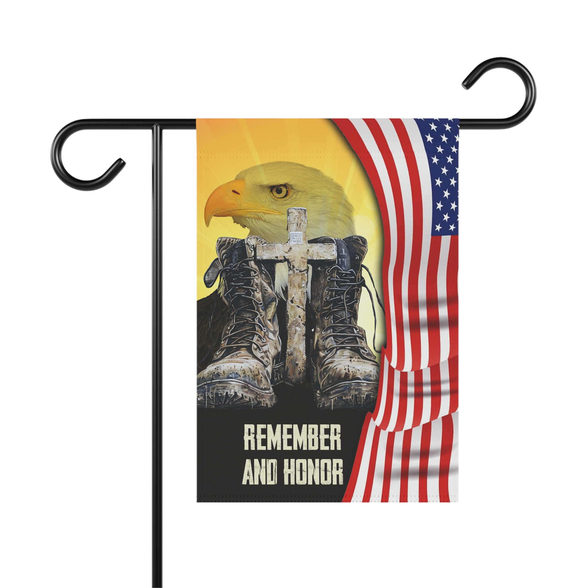 Memorial Day Flag Remember And Honor Eagle Patriotic Flag ID-0329-P6DB ...