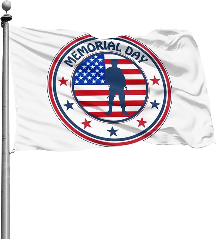 Memorial Day Flags 4x6 Ft Banner Patio Lawn & Garden Outdoor Decoration ...