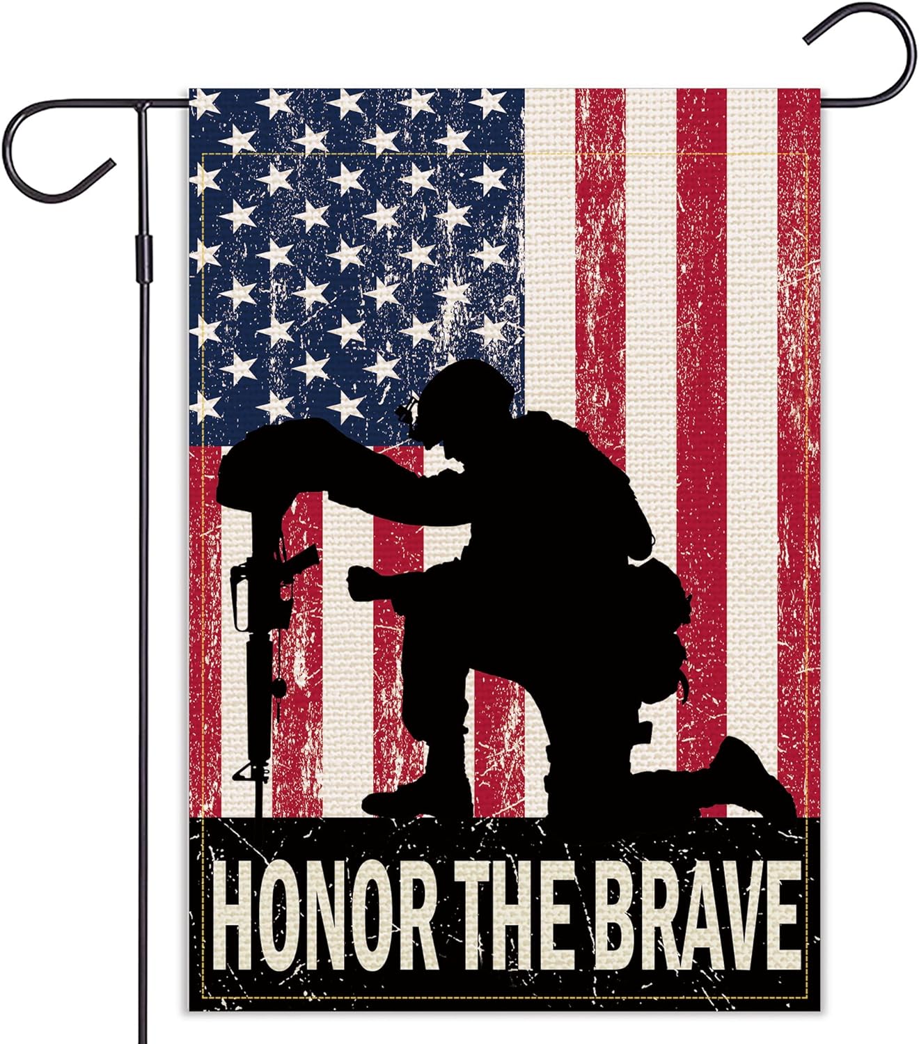 Memorial Day Garden Flag 4th of July Patrioctic Honor the Brave ...