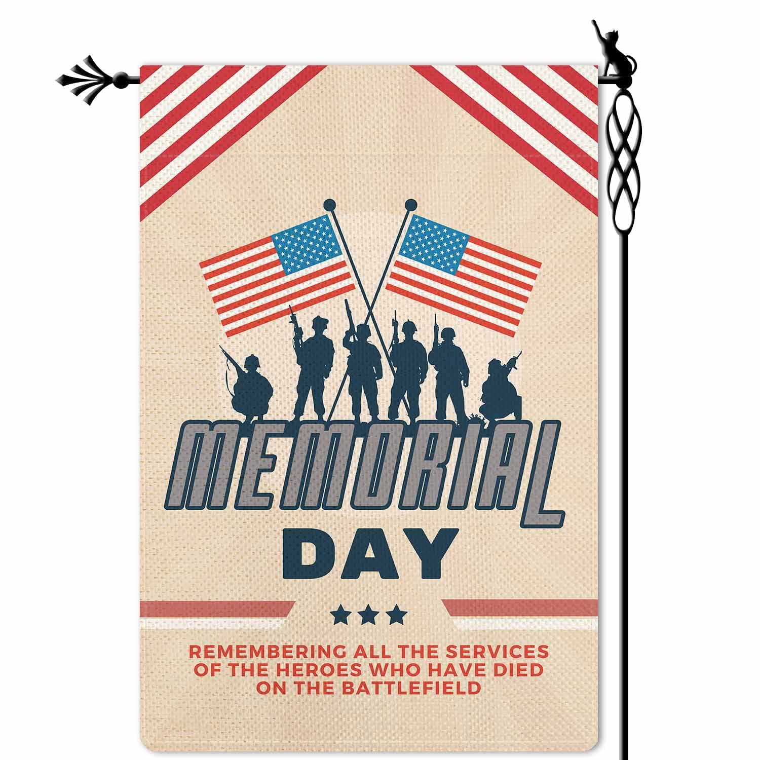 Memorial Day Garden Flag Remember and Honor Garden Flag Patriotic ...