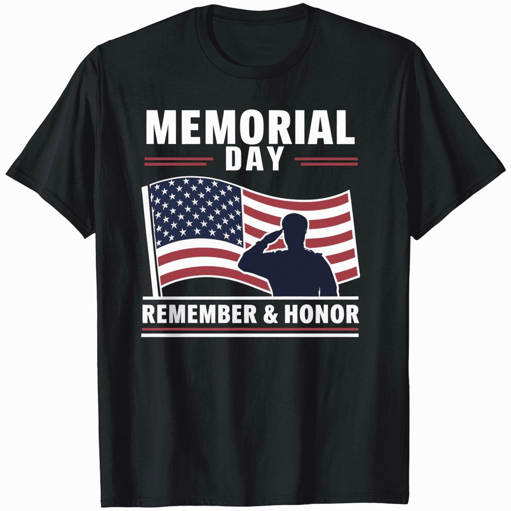 Memorial Day Gratitude Tee Remembering Our Fallen - Walmart.com