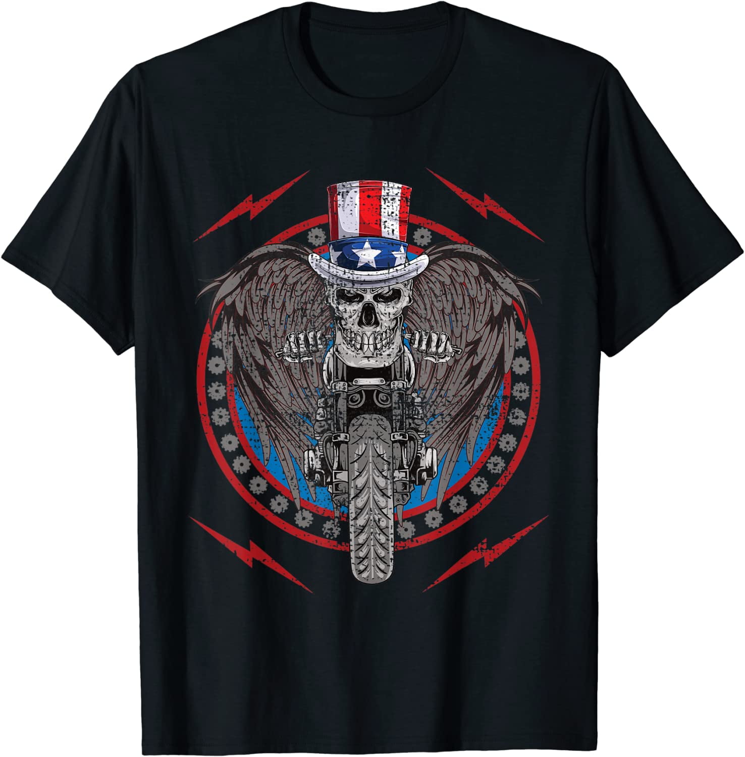 Memorial Day Holiday Patriotic Motorcycle Rider T-Shirt - Walmart.com