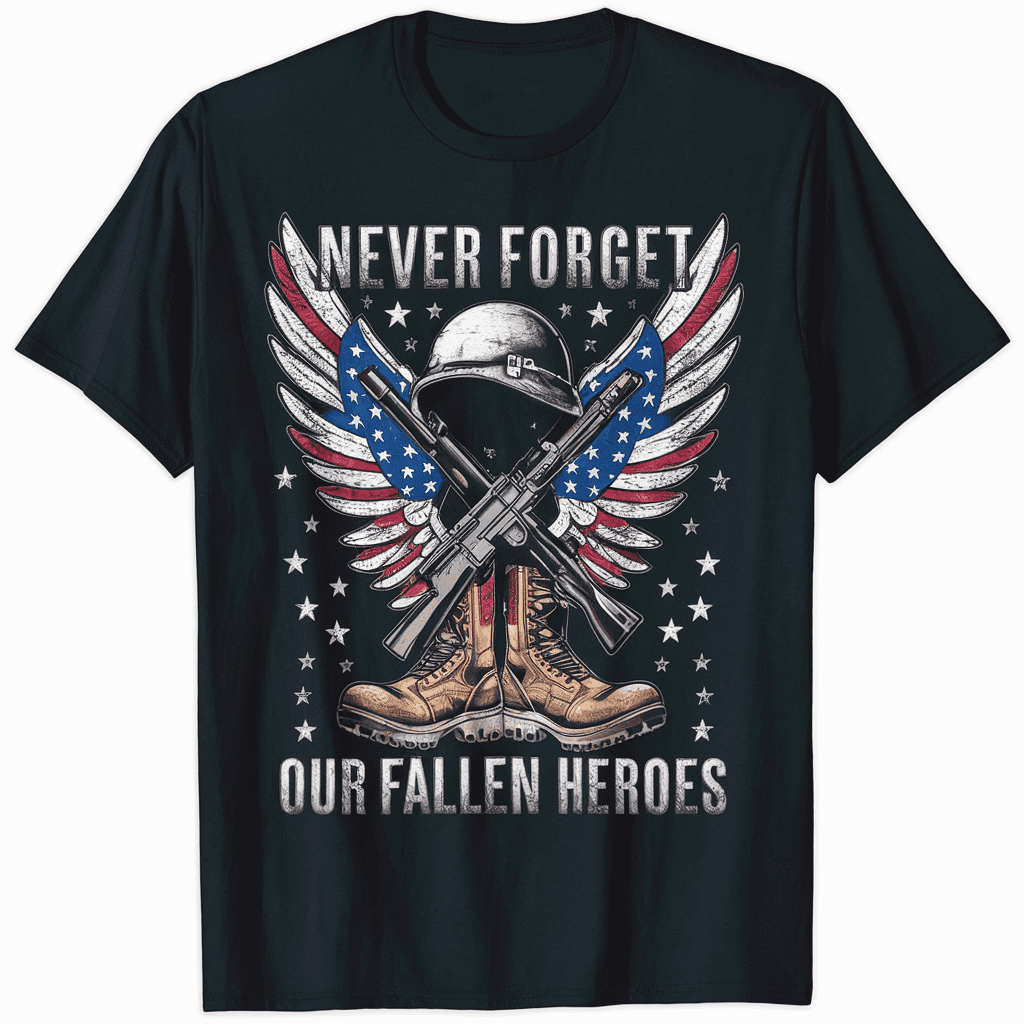 Memorial Day Honor T-Shirt Remembering Our Brave - Walmart.com