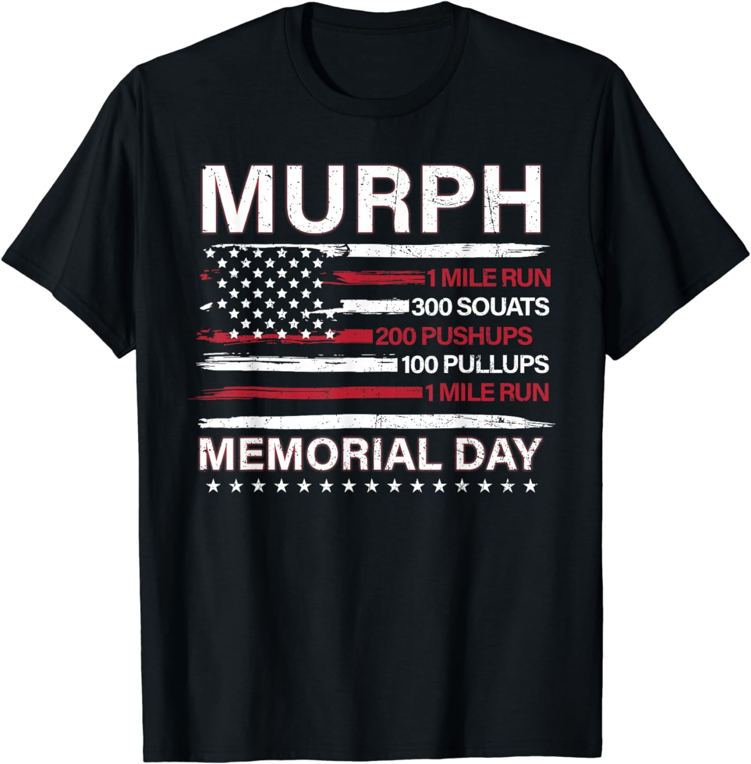 Memorial Day Murph Workout Challenge Murph T-Shirt - Walmart.com