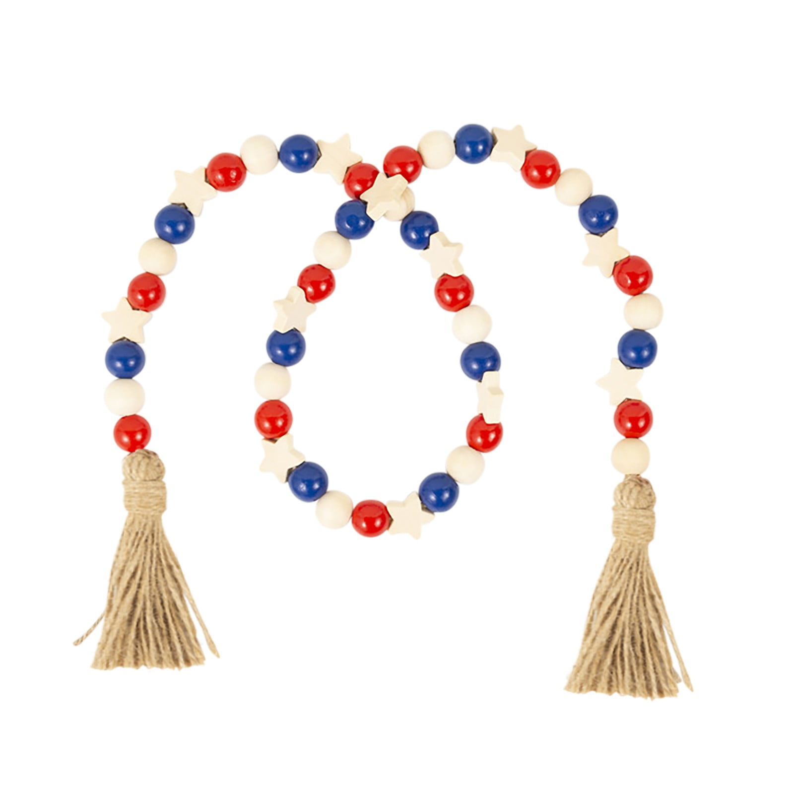 Memorial Day Office Decorations, Tyeign Independence Day Wood Bead ...
