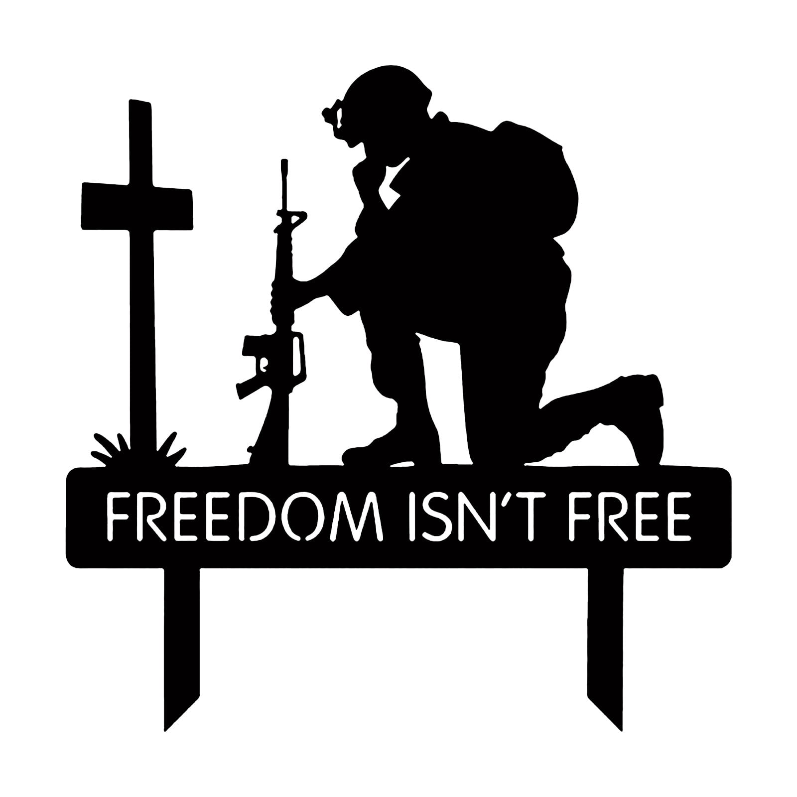 Memorial Day Outdoor Decorations, Metal Soldier Yard Signs with Stakes ...