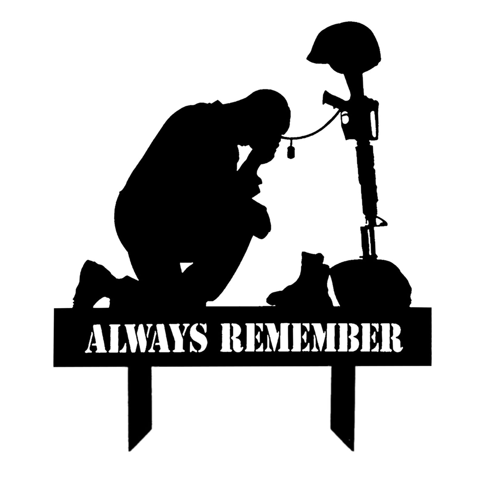 Memorial Day Outdoor Decorations - Patriotic Metal Soldier Yard Signs ...