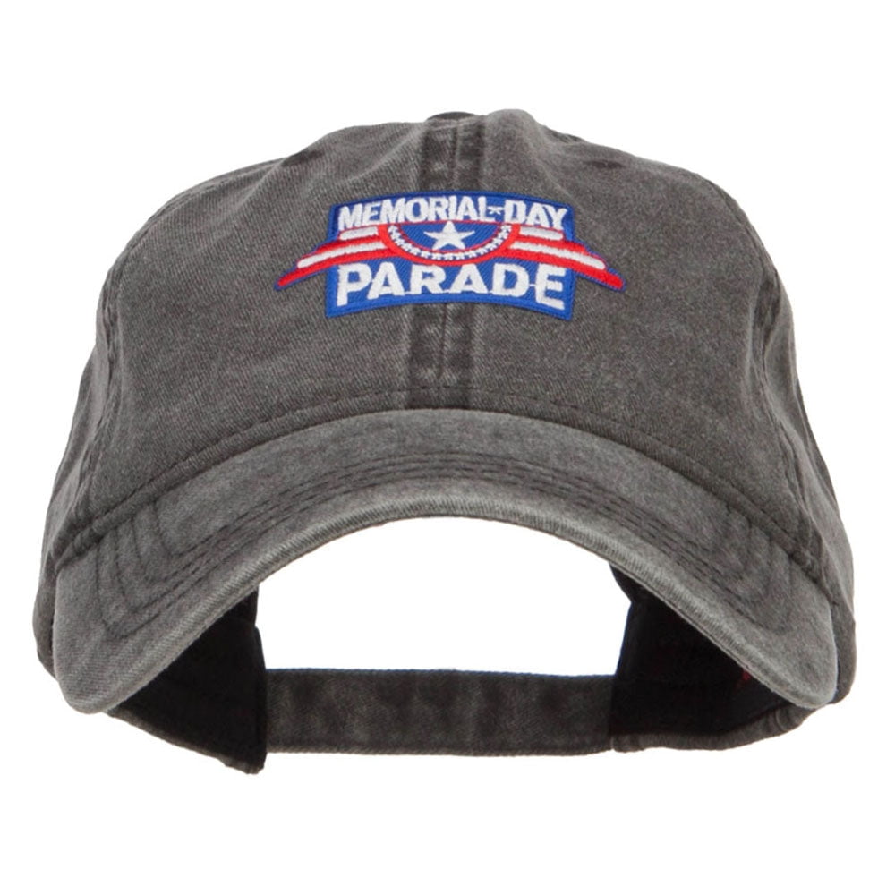 Memorial Day Parade Patched Washed Cap - Black OSFM - Walmart.com