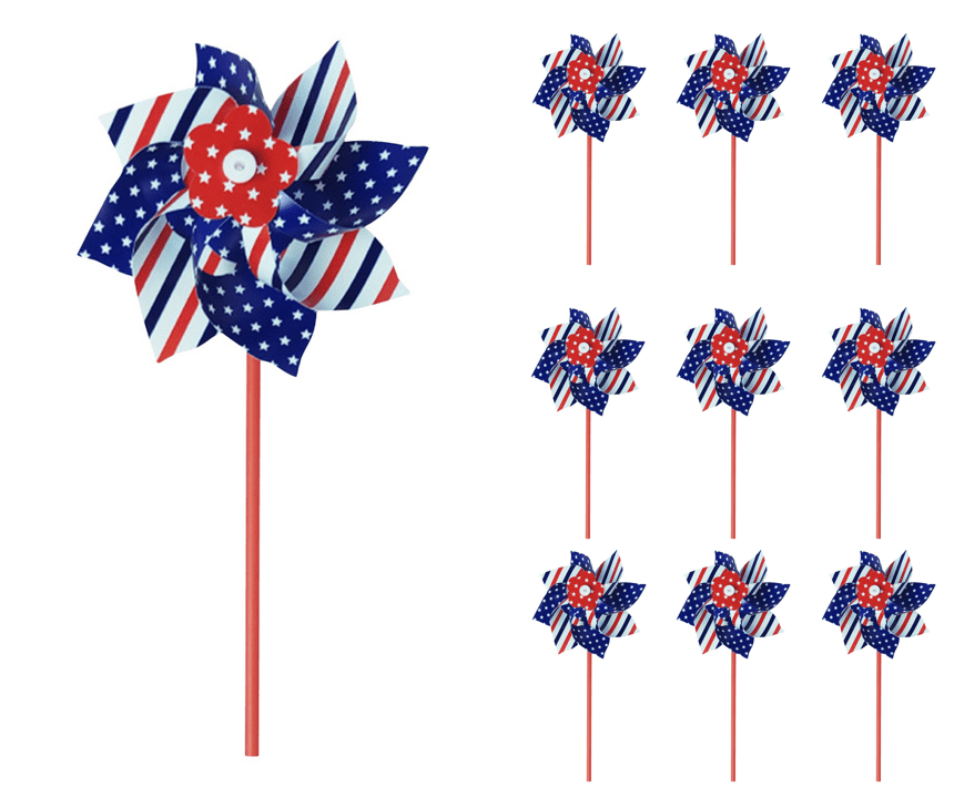 Memorial Day Patriotic Pinwheels Red White Blue Pinwheels Flag ...