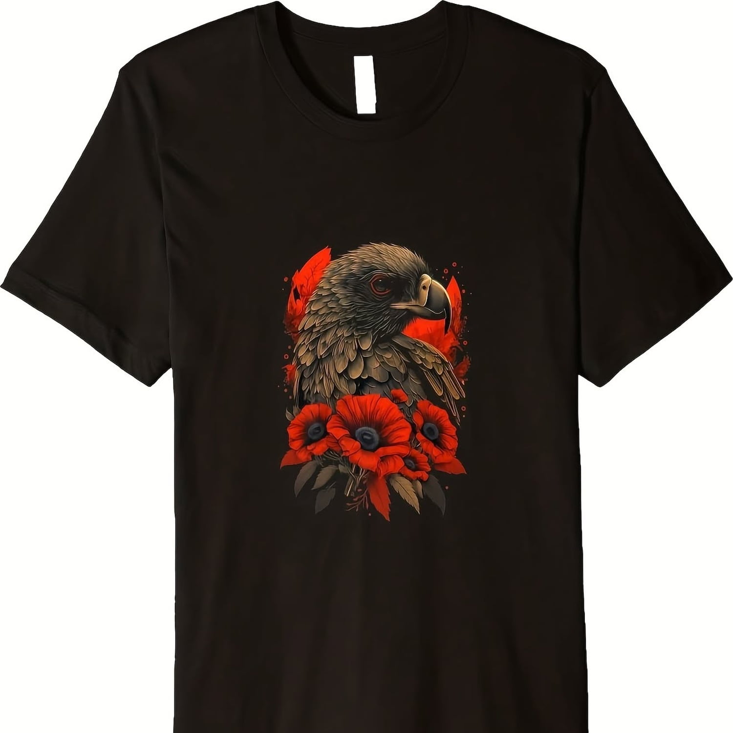 Memorial Day Red Poppy Flower Eagle USA 4th Of July Pm T-S1HirtWo's ...