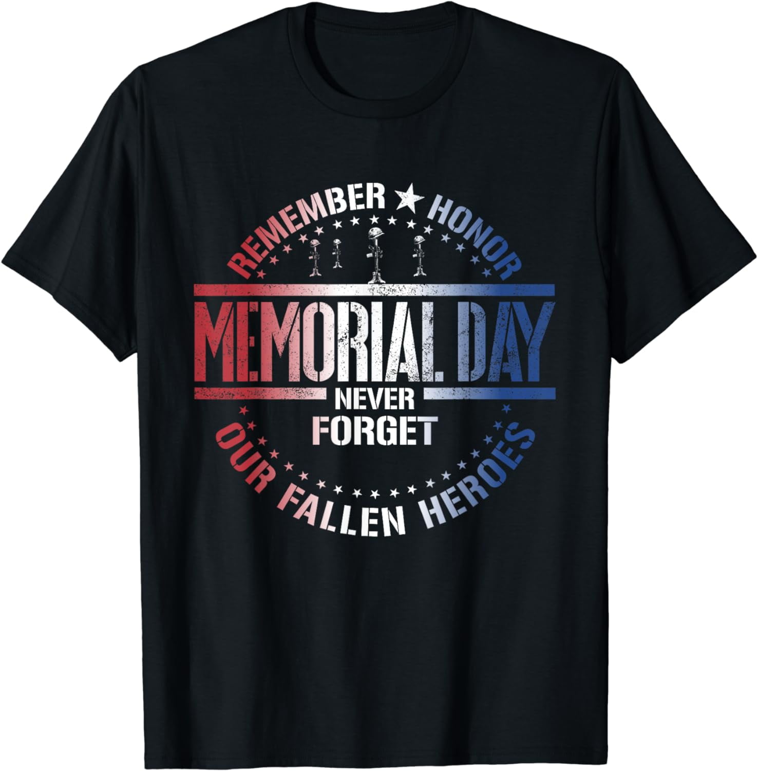 Memorial Day Remember Our Fallen Heroes Military Veteran T-Shirt - Walmart.com