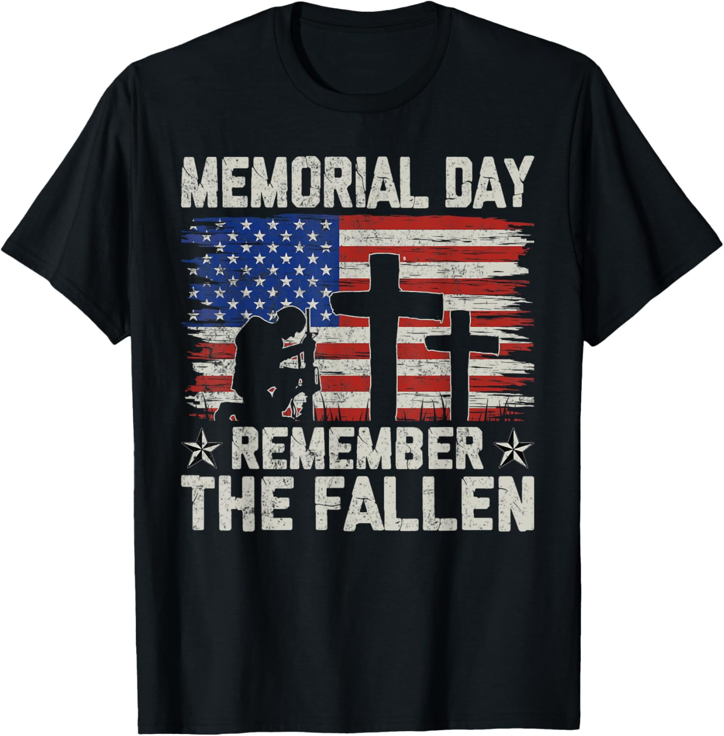 Memorial Day Remember The Fallen. Military Tribute. Vets. T-Shirt - Walmart.com
