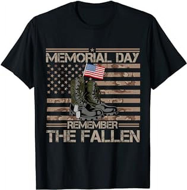 Memorial Day Remember The Fallen Veteran Military Camouflage T-Shirt - Walmart.com