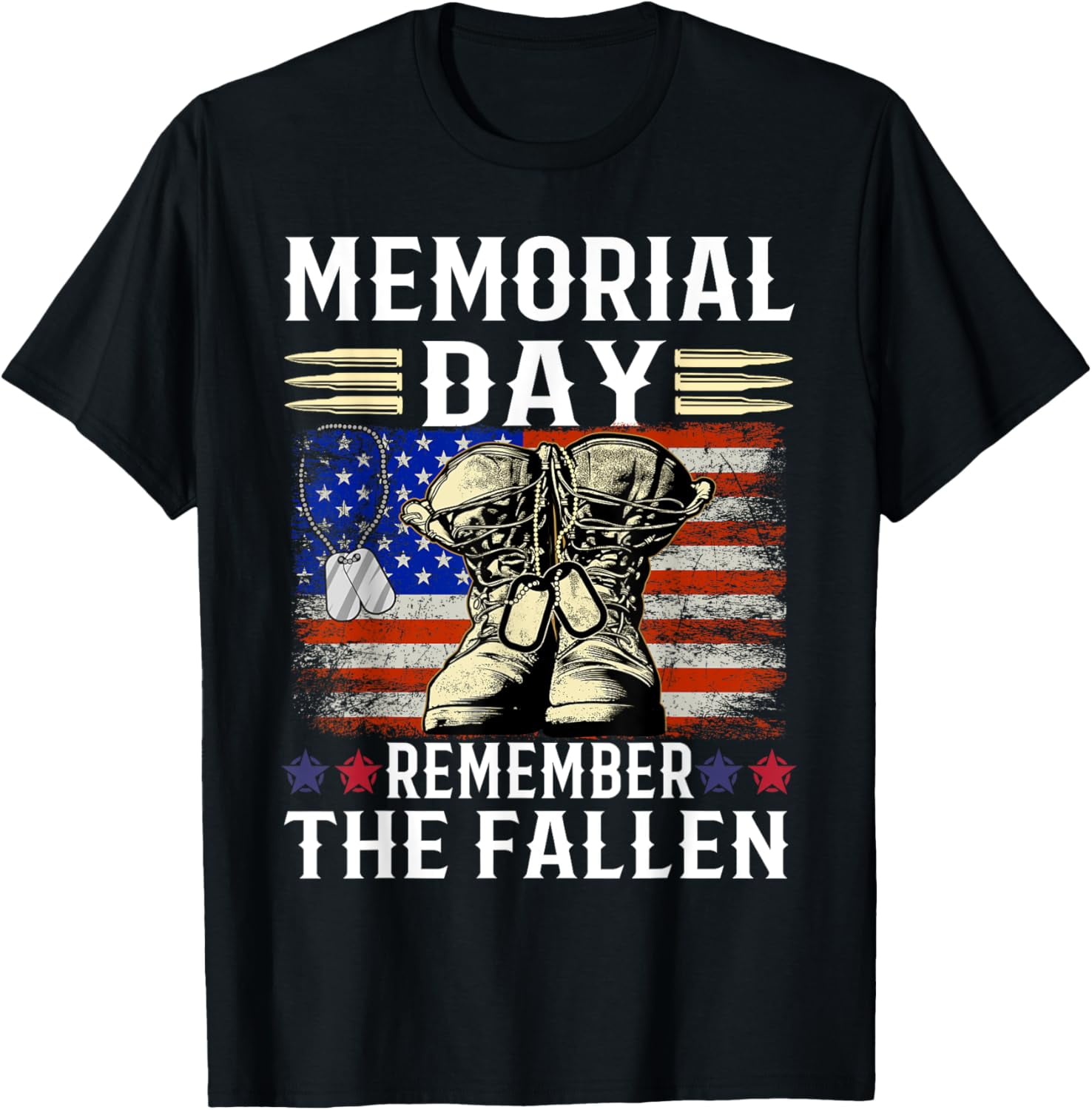 Memorial Day Remember The Fallen Veteran Military T-Shirt - Walmart.com