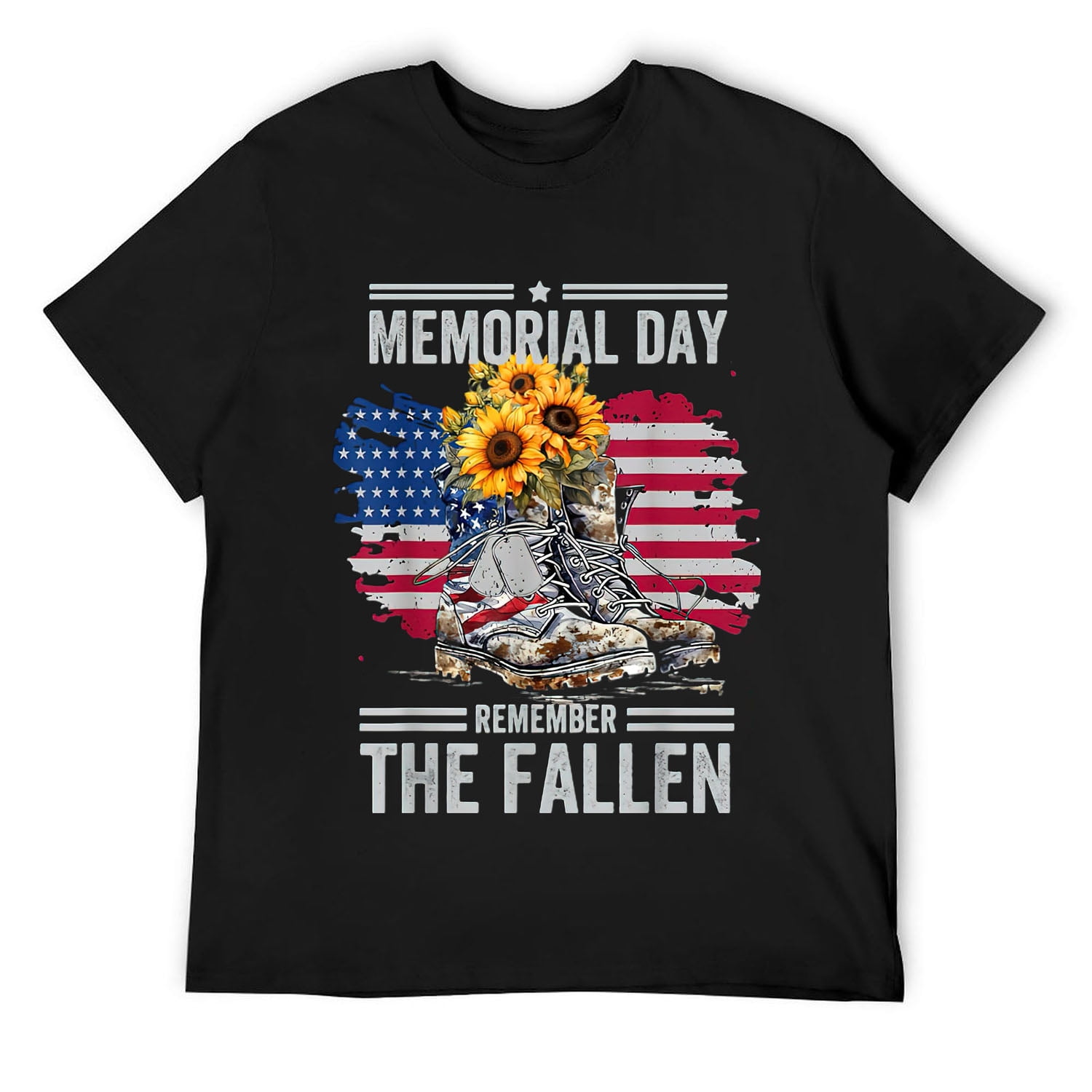 Memorial Day Remember The Fallen Veteran Military Vintage T-Shirt - Walmart.com