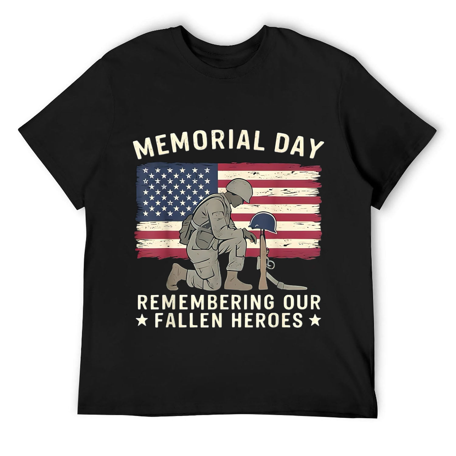 Memorial Day Remember The Fallen Veteran Military Vintage T-Shirt - Walmart.com