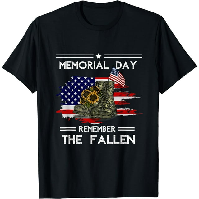 Memorial Day Remember The Fallen Veteran Military Vintage T-Shirt - Walmart.com