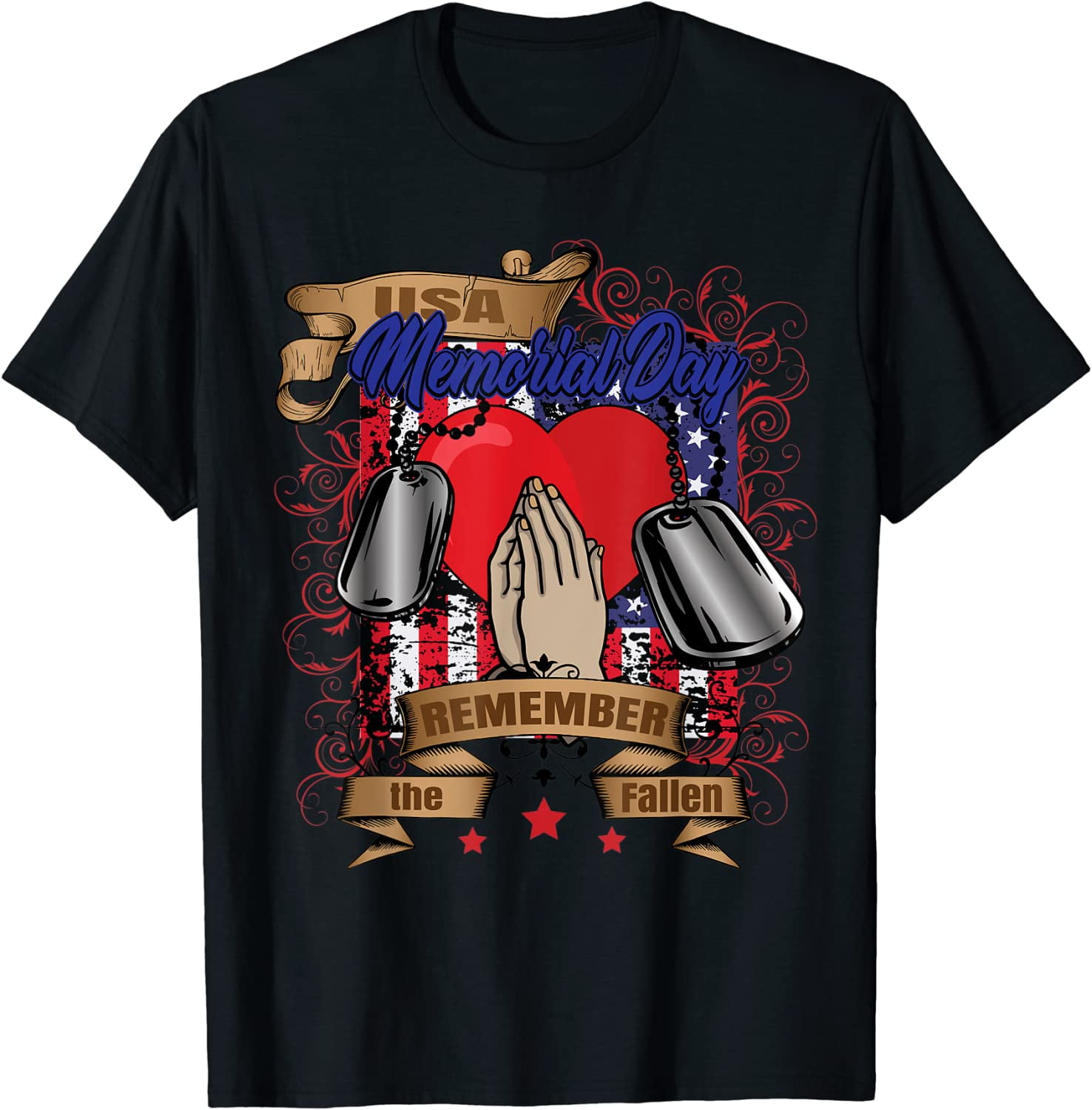 Memorial Day Remember the Fallen Patriotic T-Shirt - Walmart.com