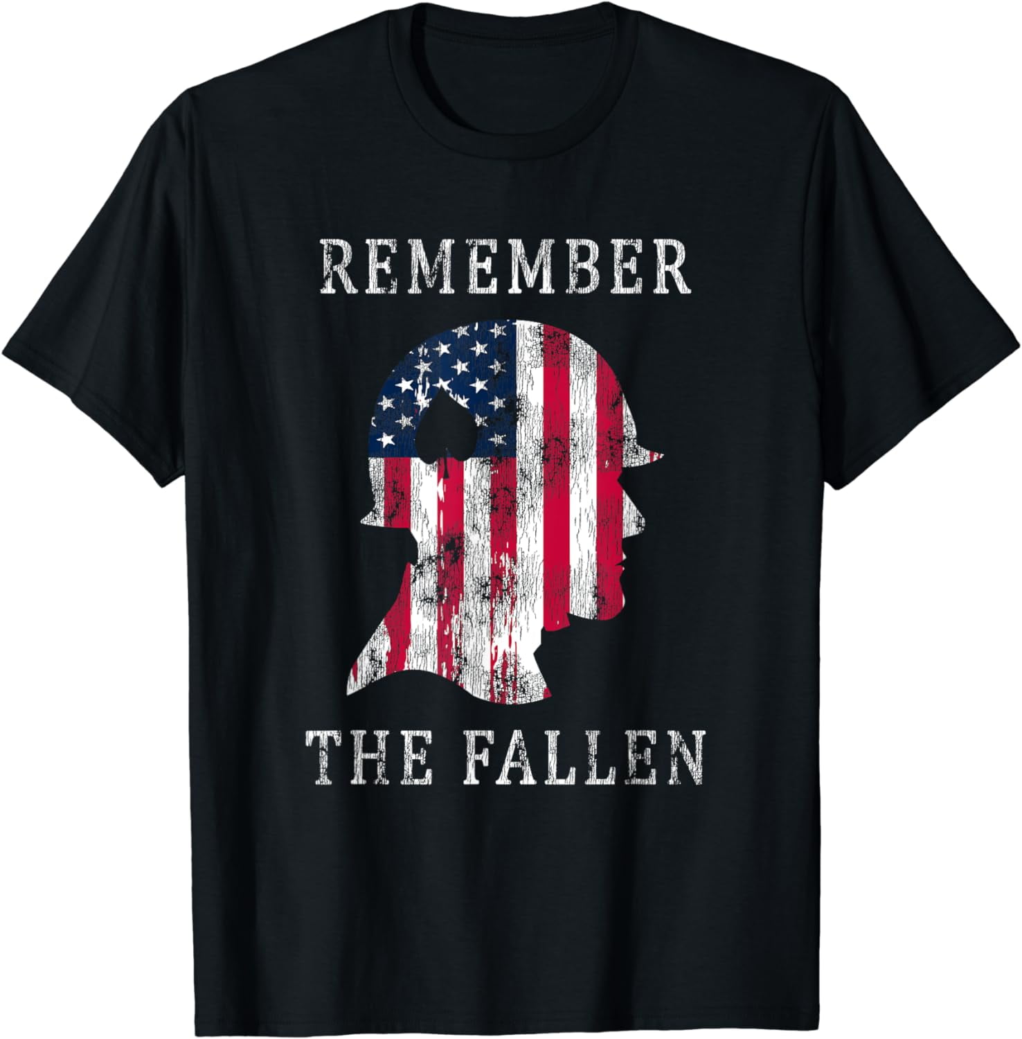 Memorial Day Remember the Fallen Soldier Vintage Veteran T-Shirt - Walmart.com