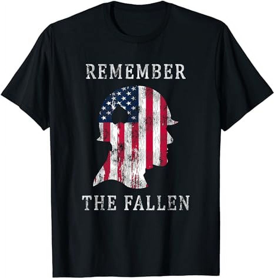 Memorial Day Remember the Fallen Soldier Vintage Veteran T-Shirt - Walmart.com