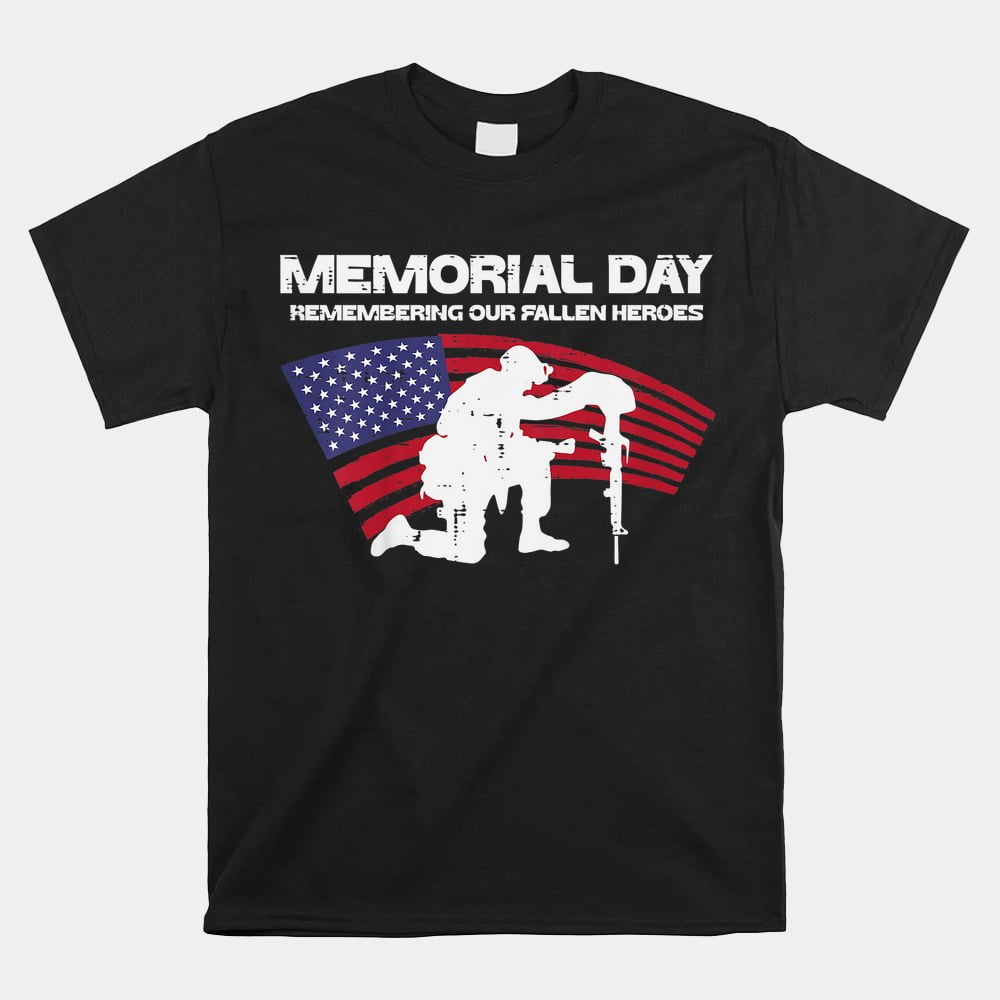 Memorial Day Remembering Our Fallen Heroes Us Flag Patriotic Shirt - Walmart.com